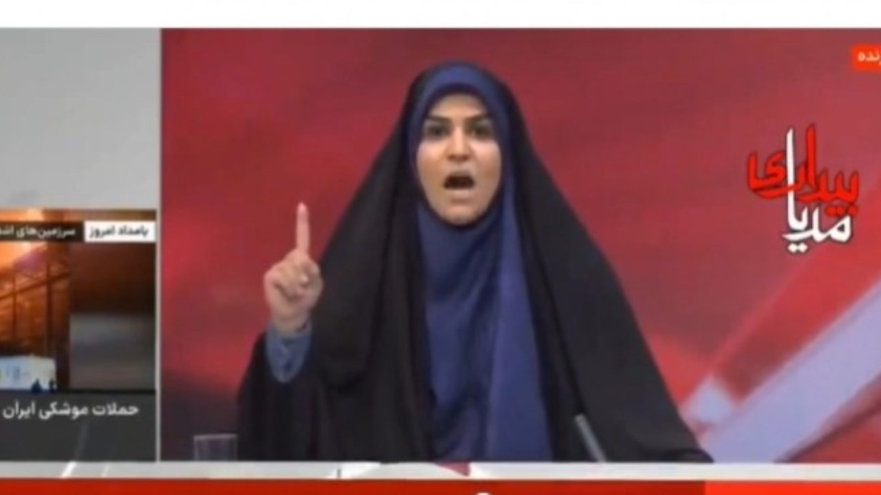İsrail'in devlet televizyonuna saldırı anı viral oldu: İran'ın kahramanı Seher İmami
